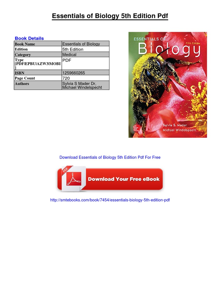 Essentials of Biology 5th Edition PDF Download | PDF