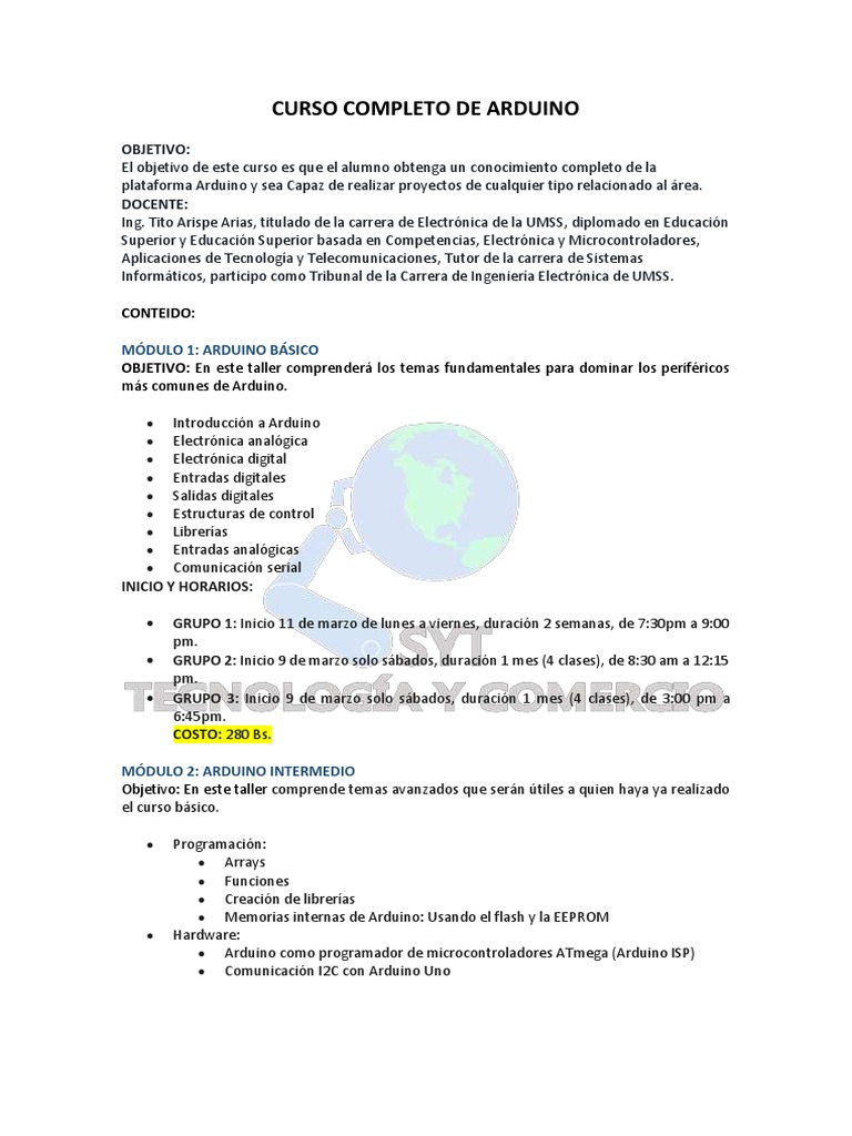 Taller de Arduino | PDF | Arduino | Microcontrolador