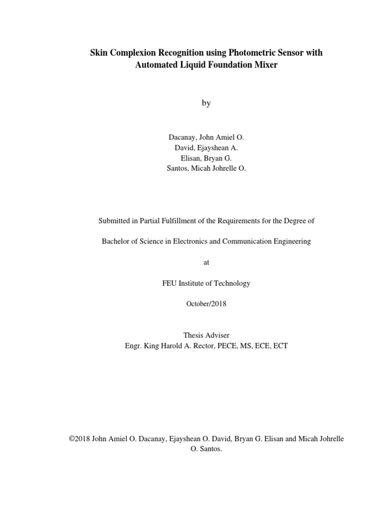 Thesis Front Page PDF | PDF