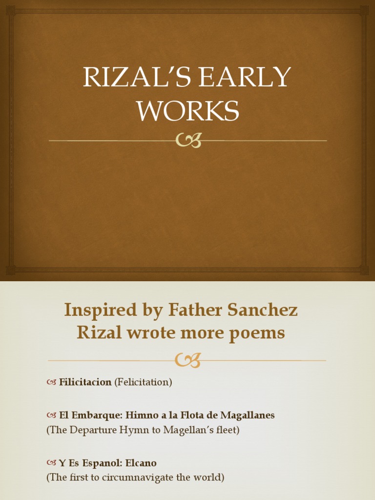 Rizal's Early Works | PDF | Poetry