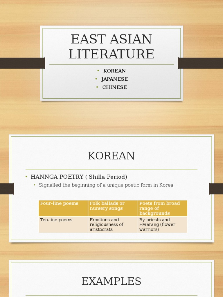 East Asian Literature Overview | PDF | Qing Dynasty | Poetry
