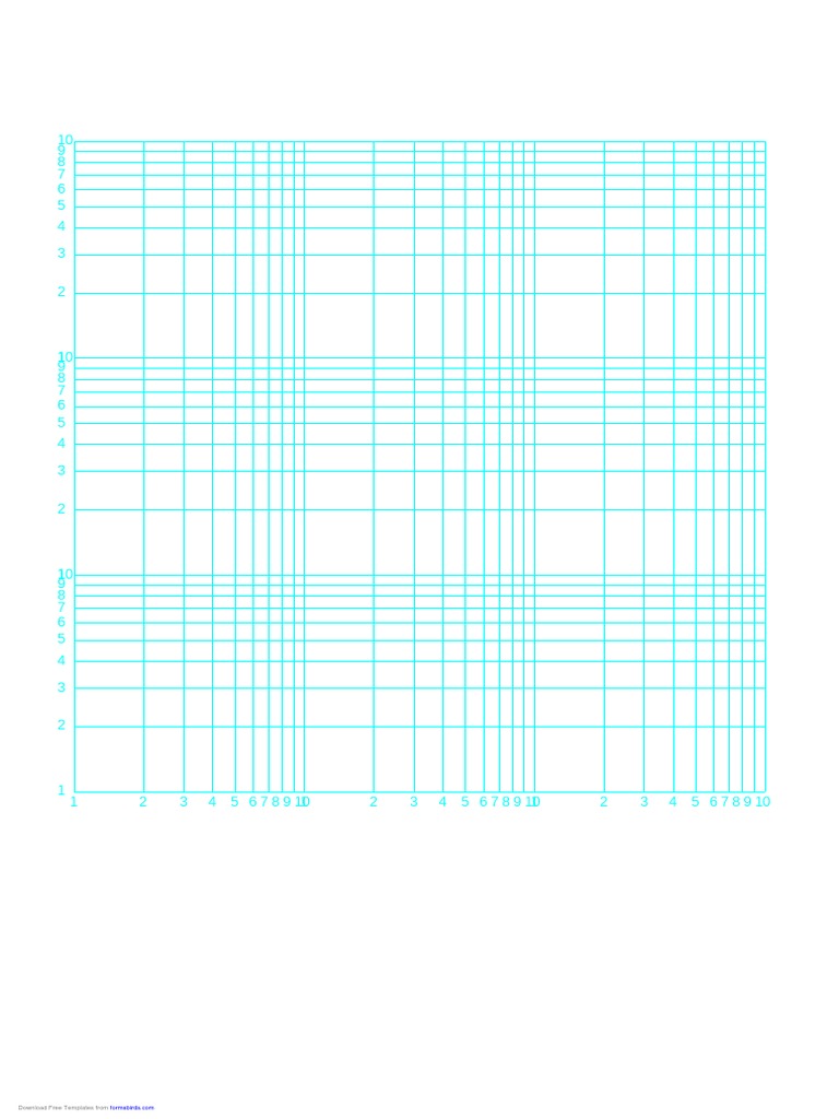 Log-Log Paper - Three Decades Horizontal Axis and Three Decades ...