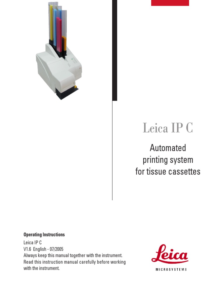 Leica IP C Manual EN | PDF | Barcode | Printer (Computing)