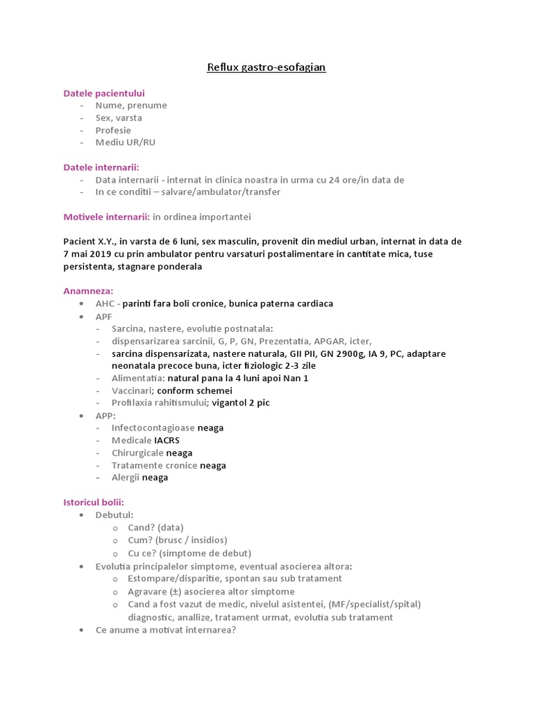 Reflux Gastro Esofagian in Pediatrie | PDF | Gastroenterology | Drugs