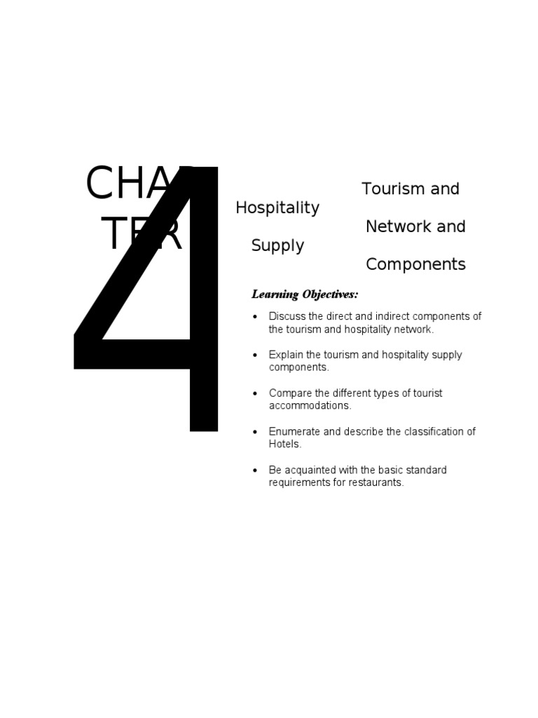 Tourism and Hospitality Supply Components | PDF | Bed And Breakfast | Hotel