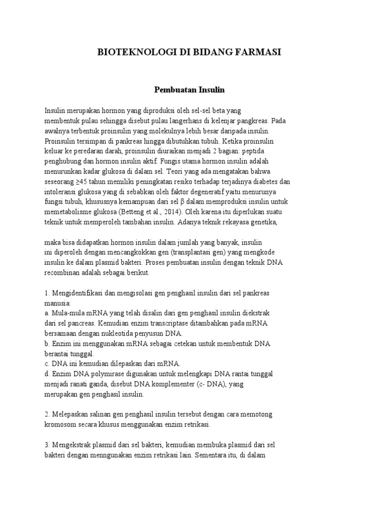 Bioteknologi Farmasi | PDF