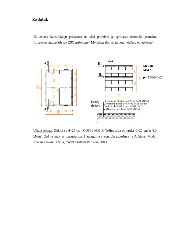 Proracun Seizmike Zidane Konstrukcije ESO Metoda | PDF