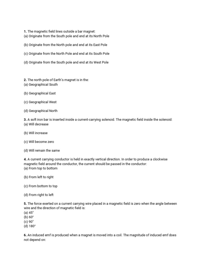 10 Magnetic Effect of Electric Current | PDF | Magnetic Field | Inductor