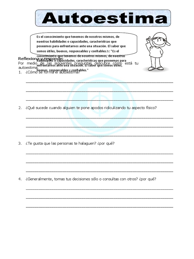 Ficha La Autoestima | PDF