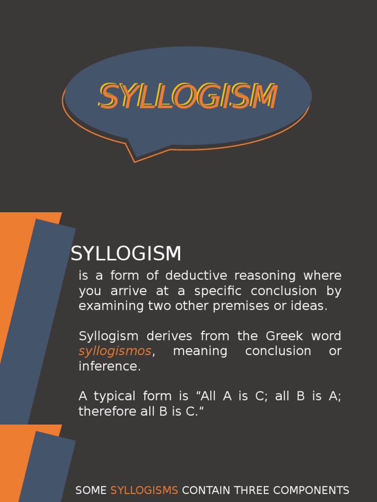 SYLLOGISM | PDF | Logical Consequence | Argument