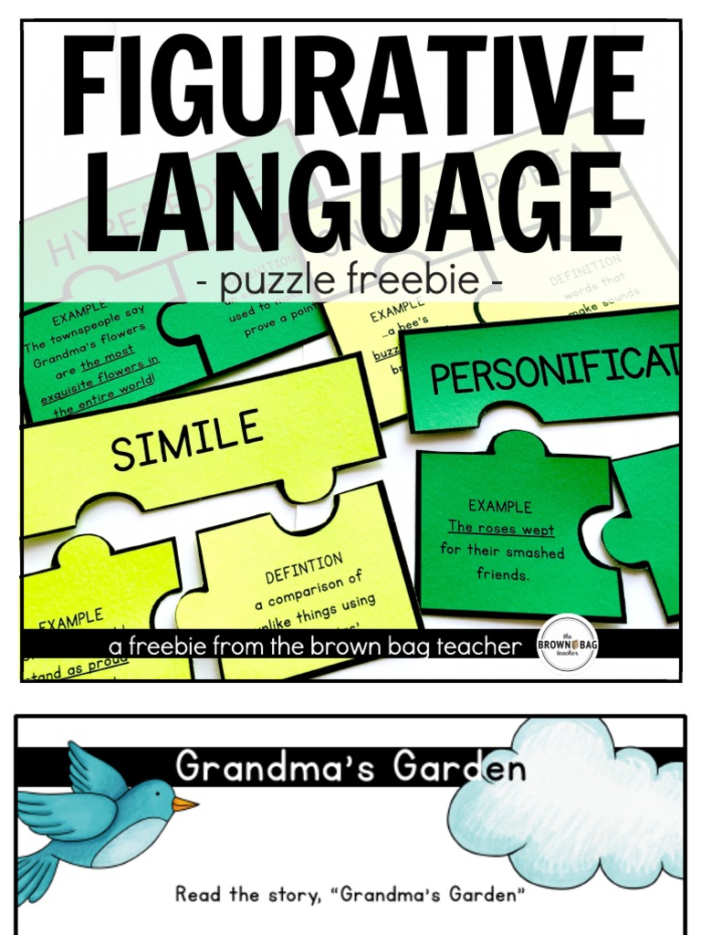 Figurative Language Puzzles FREEBIE | PDF | Flowers