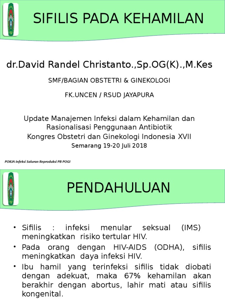 Sifilis pada Ibu Hamil: Diagnosis dan Terapi | PDF | Pengembangan Diri ...