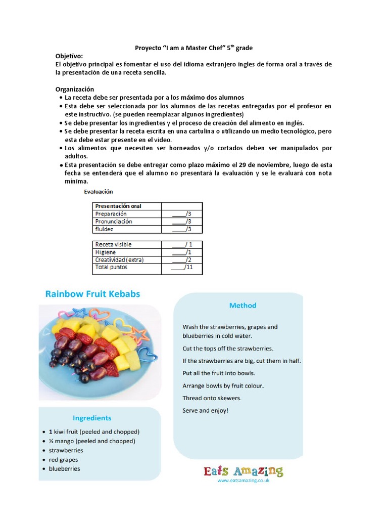 5to Proyecto Master Chef Video | PDF | Negocios