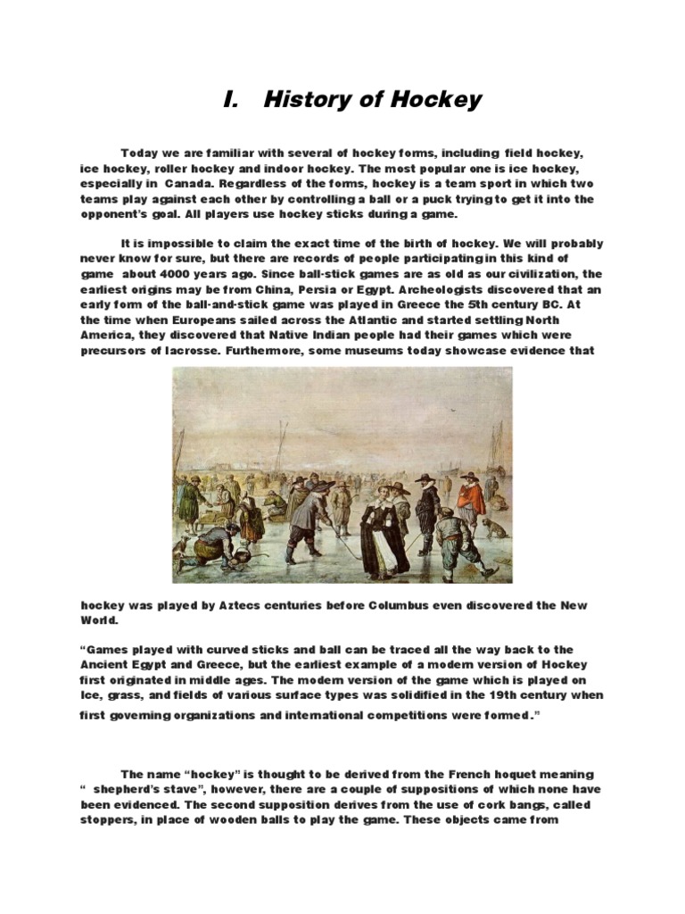 History of Hockey | PDF | Ice Hockey | Teams