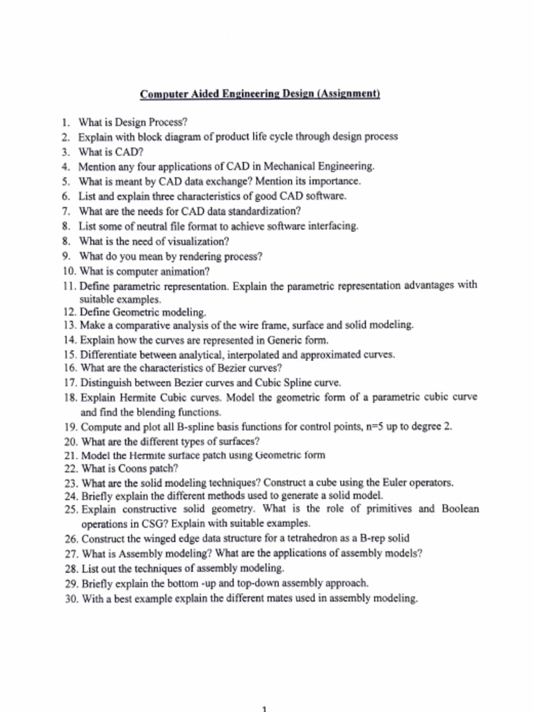 CAED Assignment | PDF