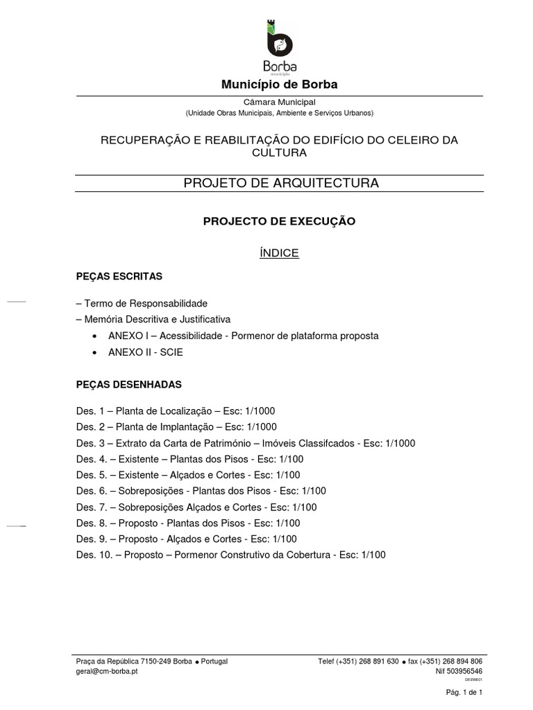 1 - Proj Arq Borba Celeiro PDF | PDF | Setores econômicos | Business