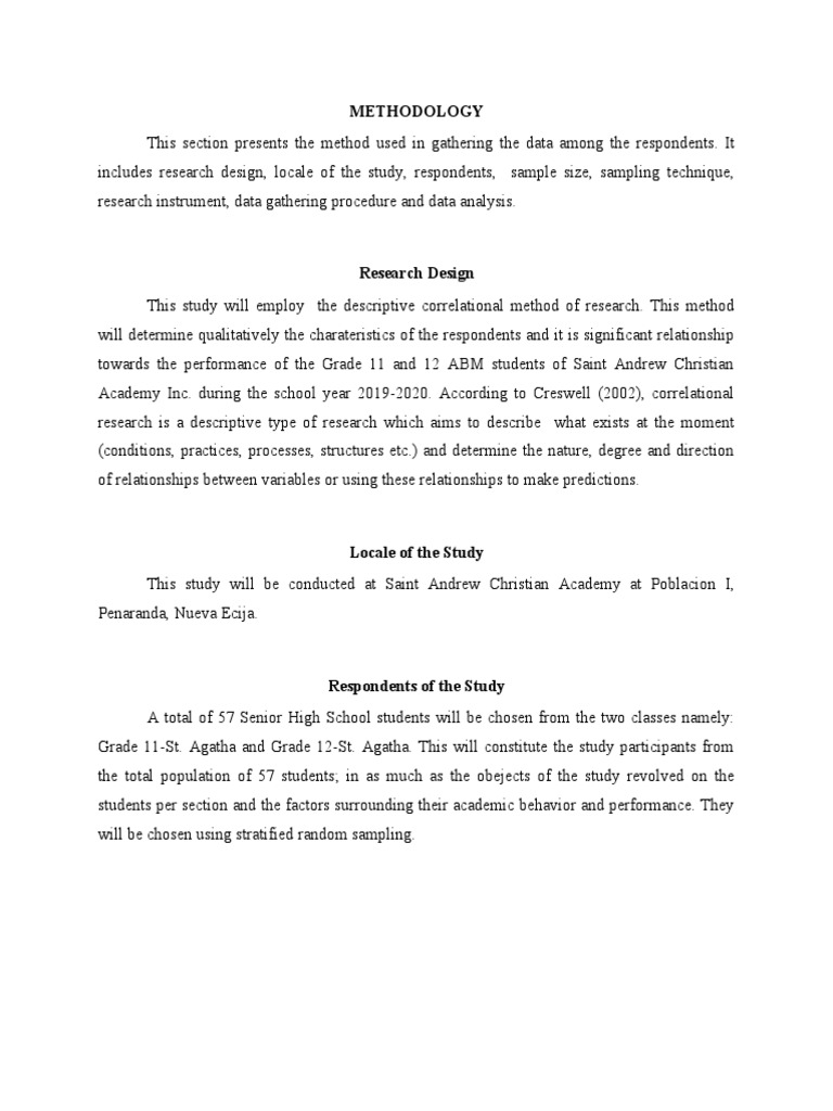 Chapter 3 Methodology Final | Download Free PDF | Sampling (Statistics ...