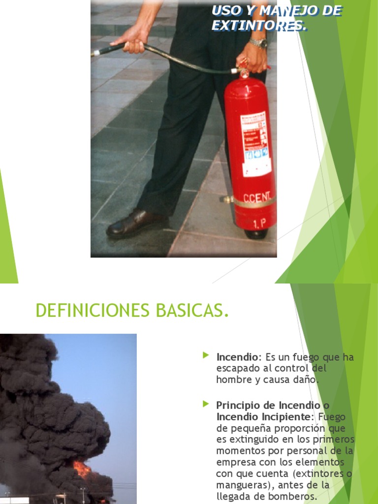 Uso y Manejo de Extintores Mym | PDF | Incendios | Combustibles