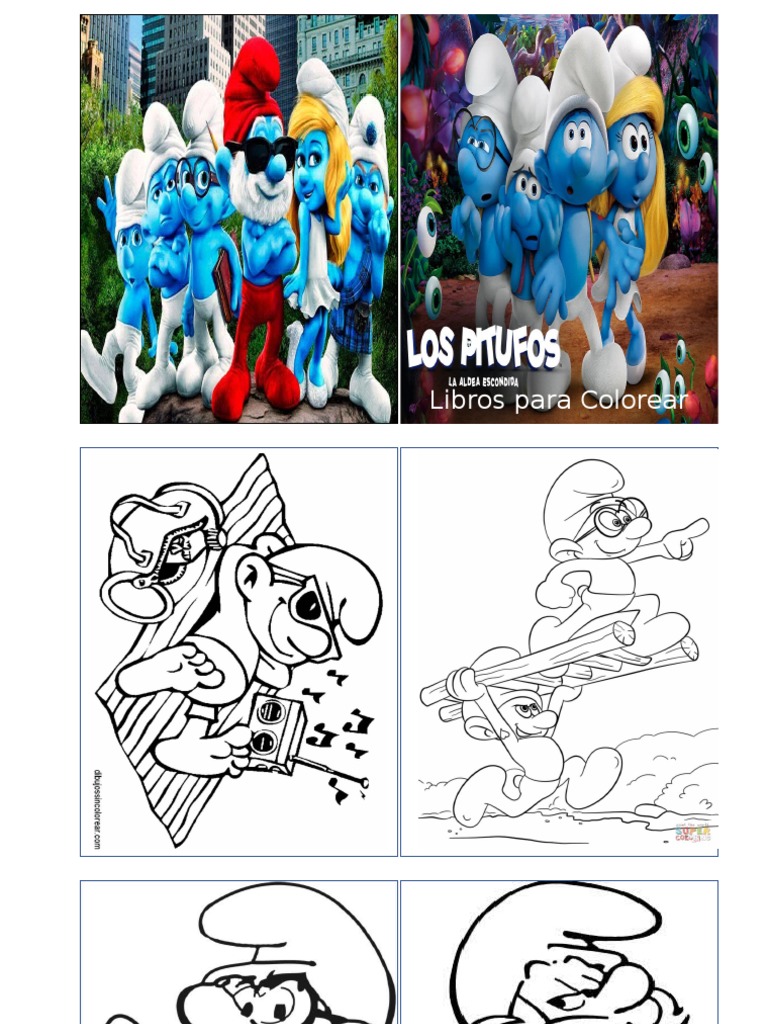 Libro para Colorear Los Pitufos | PDF