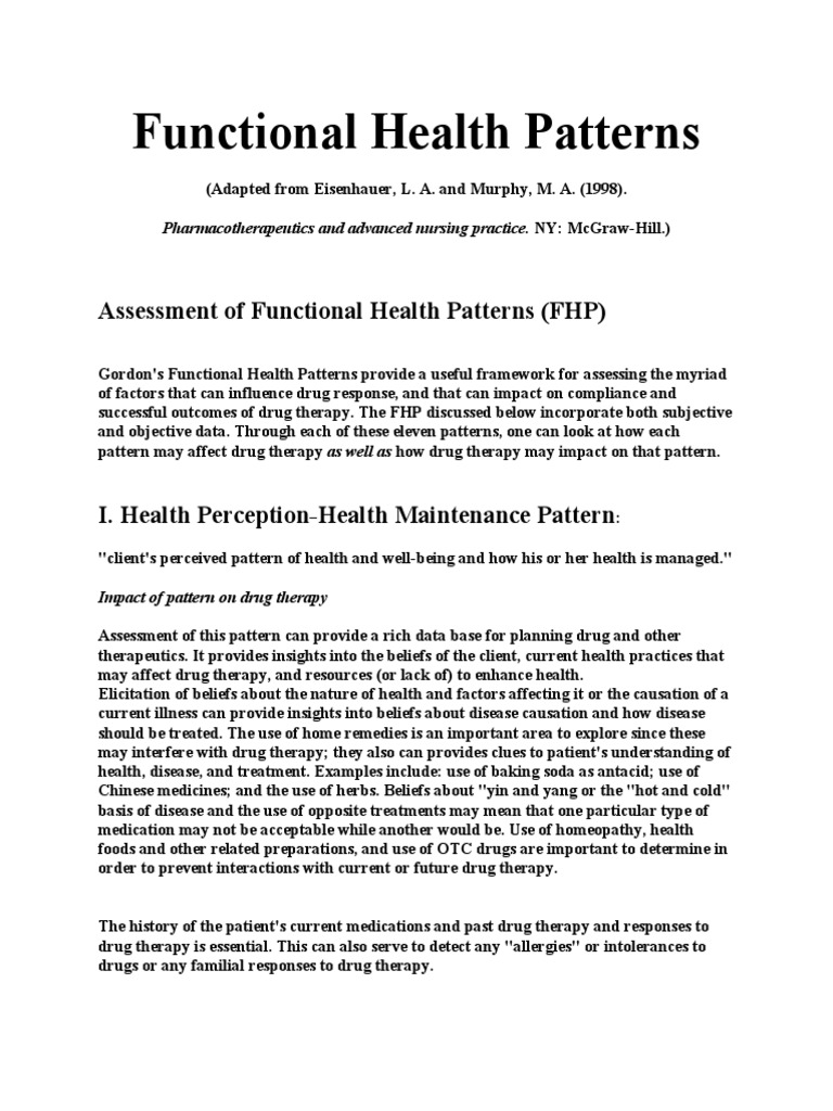 Functional Health Patterns