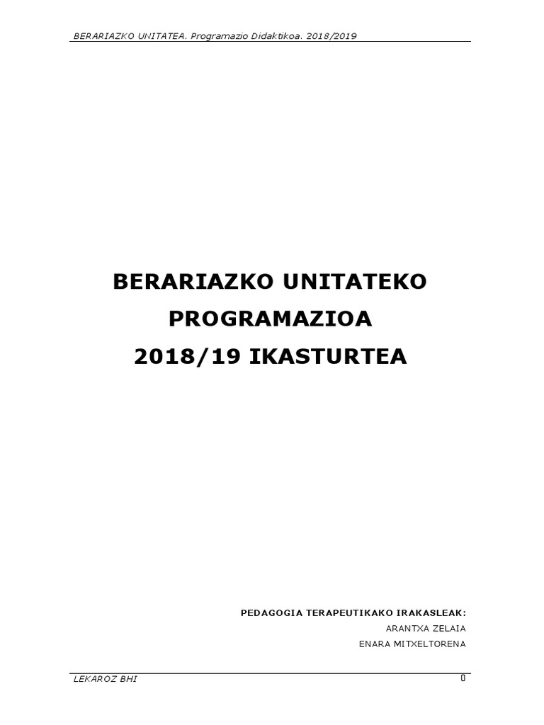 Bu - Programazioa 18-19 | PDF