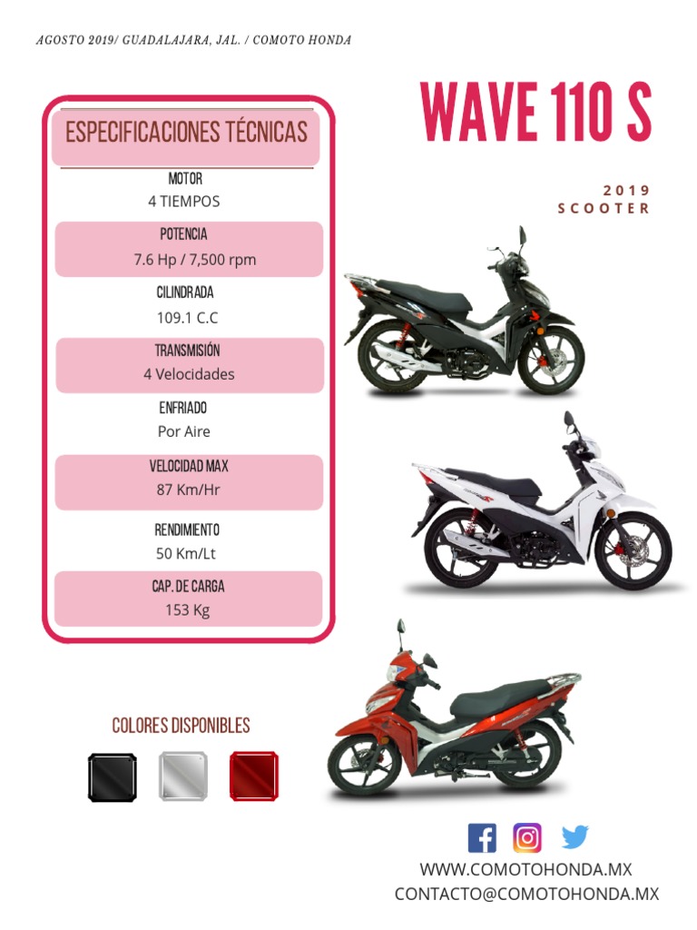 Comoto Wave 110 S PDF | PDF | Aceite de motor | Vehículos