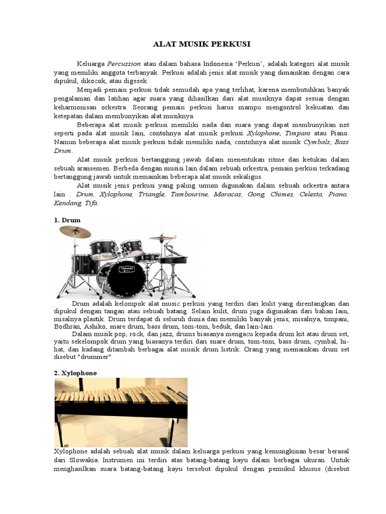 Mengenal Alat Musik Perkusi | PDF