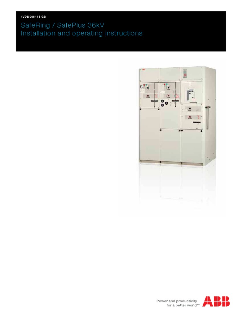 SafeRing/SafePlus 36kV Manual | PDF | Fuse (Electrical) | Transformer