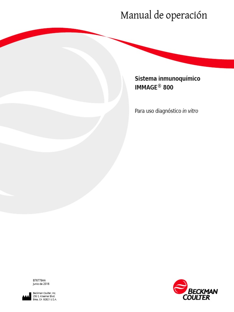 Sistema Inmunoquímico IMMAGE® 800 | PDF | Disco flexible | Enchufes y ...