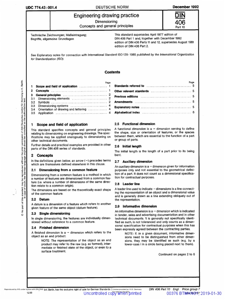 DIN_406-10_1992-12 | Engineering Tolerance | Angle