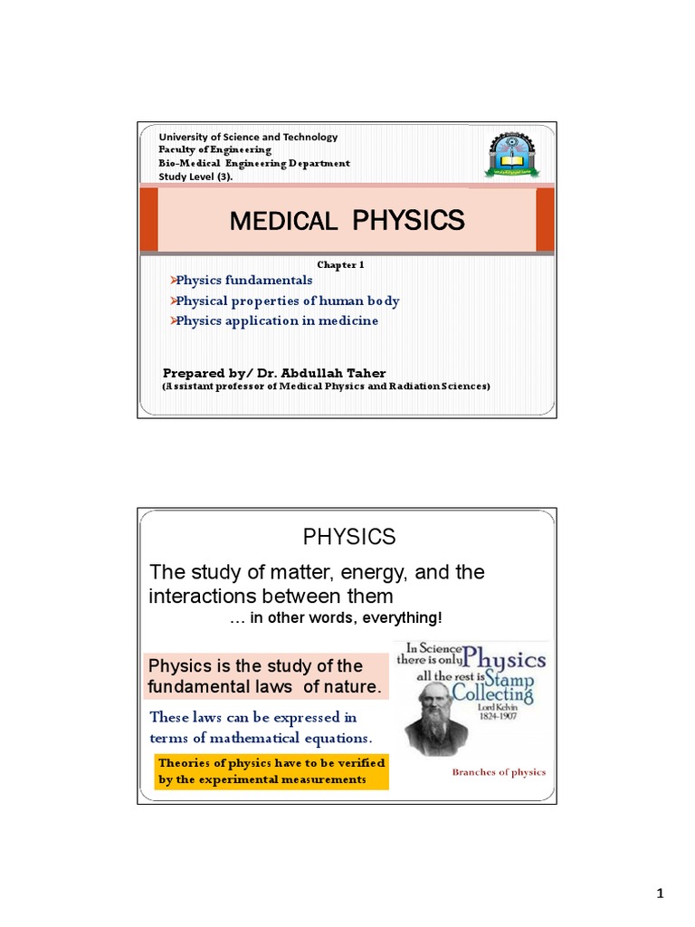 Fundamentals of Medical Physics Overview | PDF | Ionizing Radiation ...