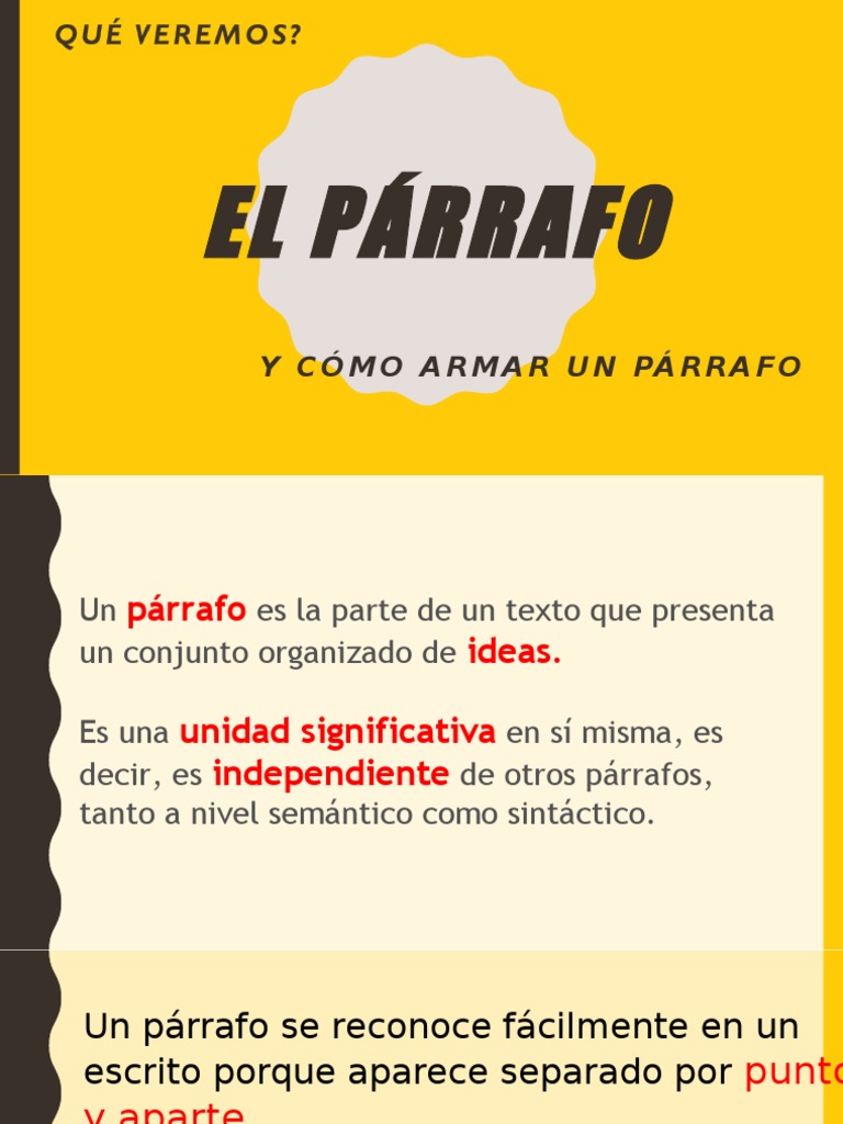 El Párrafo | PDF | Crecimiento personal y profesional