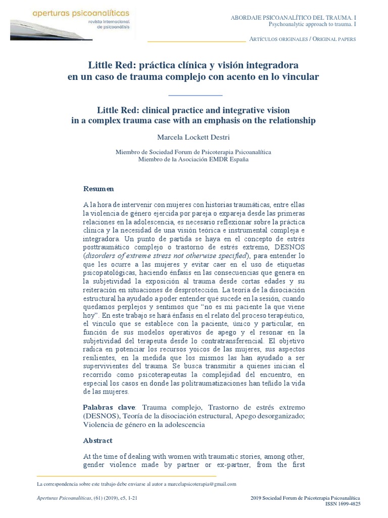Trauma Complejo | PDF | Teoría de apego | Abuso infantil