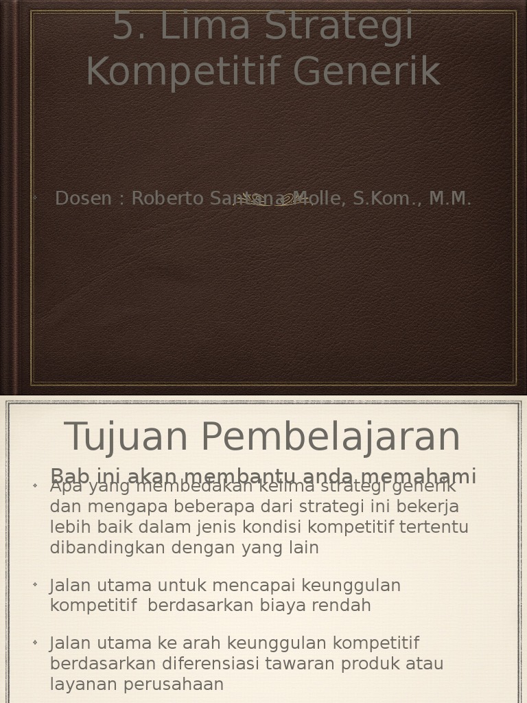 Lima Strategi Kompetitif Generik | PDF