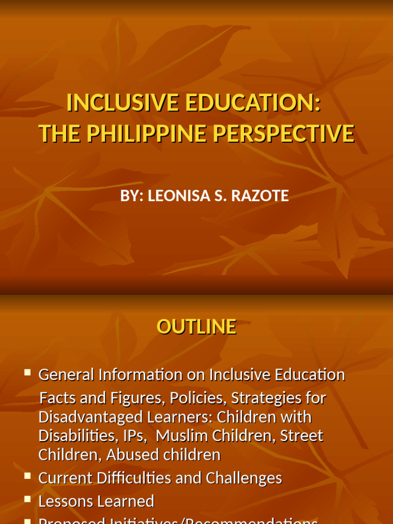 Inclusive Education Report | PDF | Inclusion (Education) | Pedagogy