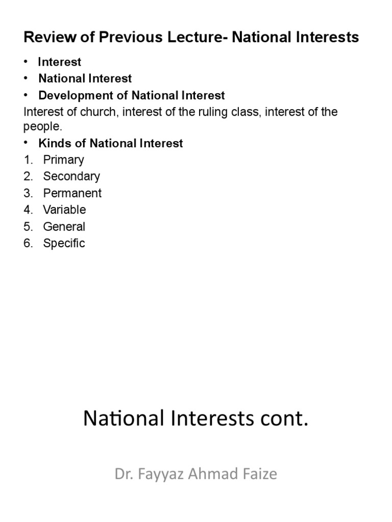 Types of National Interest Explained | PDF | Diplomacy | Foreign Policy