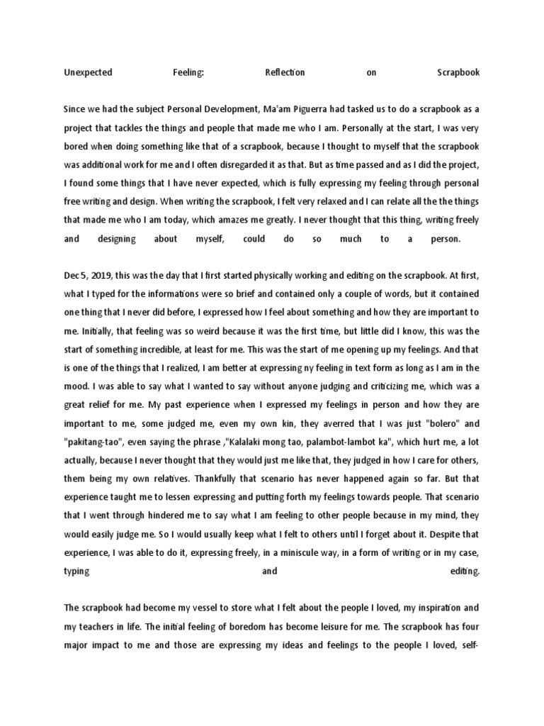 An Unexpected Journey of Self-Reflection: How Making a Scrapbook Helped ...