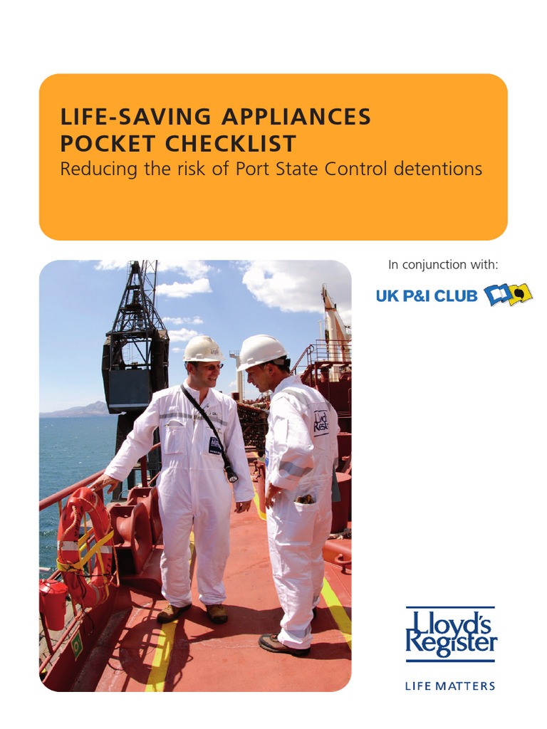 LSA Pocket Checklist PDF | PDF | Ships | Water Transport