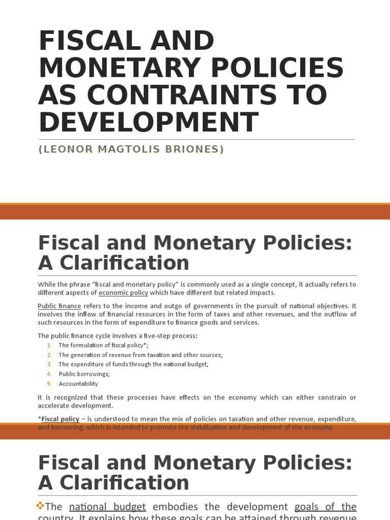 Fiscal and Monetary Policies | PDF | Fiscal Policy | Public Finance