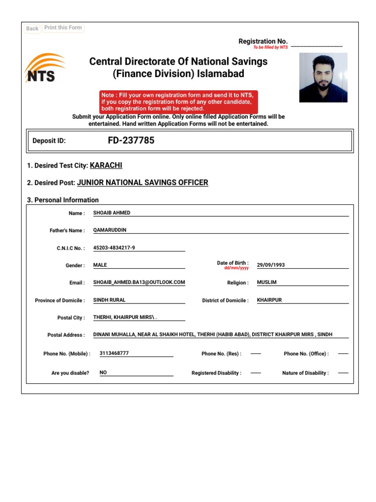 NTS - National Testing Service PDF | PDF | Academic Degree | Pakistan