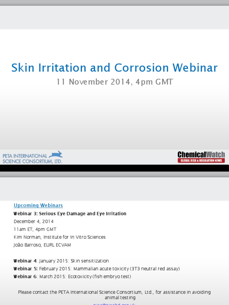 2 Skin Irritation and Corrosion Final Slides For Website PDF | PDF ...