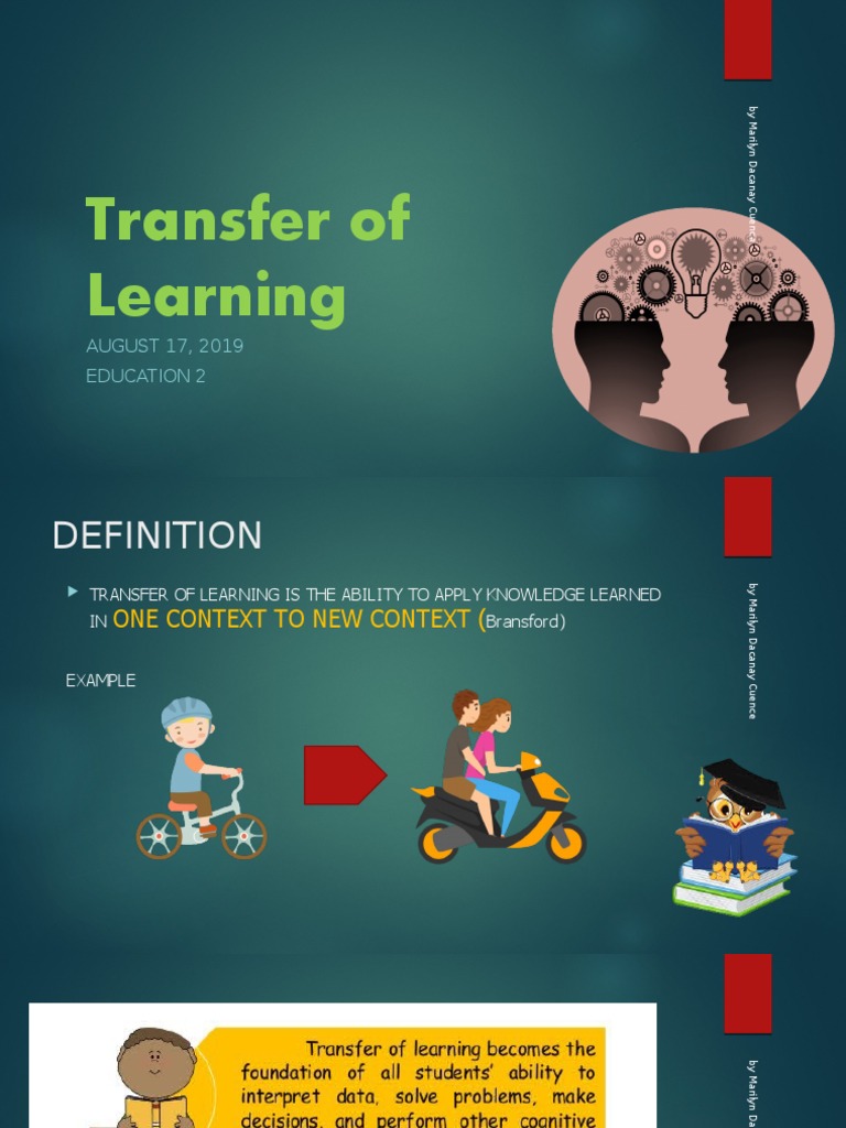 Transfer of Learning | PDF | Learning | Education Theory