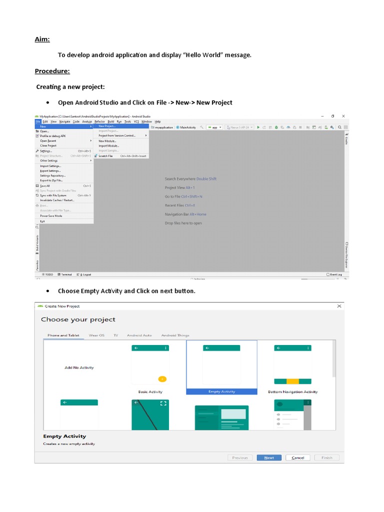 MCA Lab Manual New | Download Free PDF | Android (Operating System ...