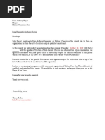 Sample Letter Addressed To The Mayor To Request Help | PDF