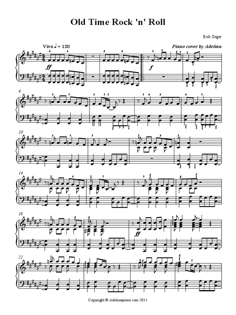 Bob Seger Old Time Rock N Roll | PDF | Rock Music