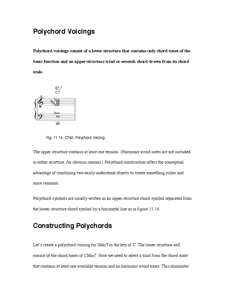 Polychord Voicings | PDF | Chord (Music) | Scale (Music)