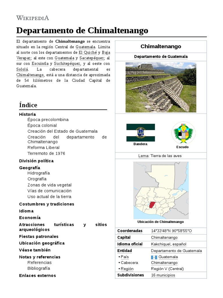 Departamento de Chimaltenango | PDF | Naturaleza