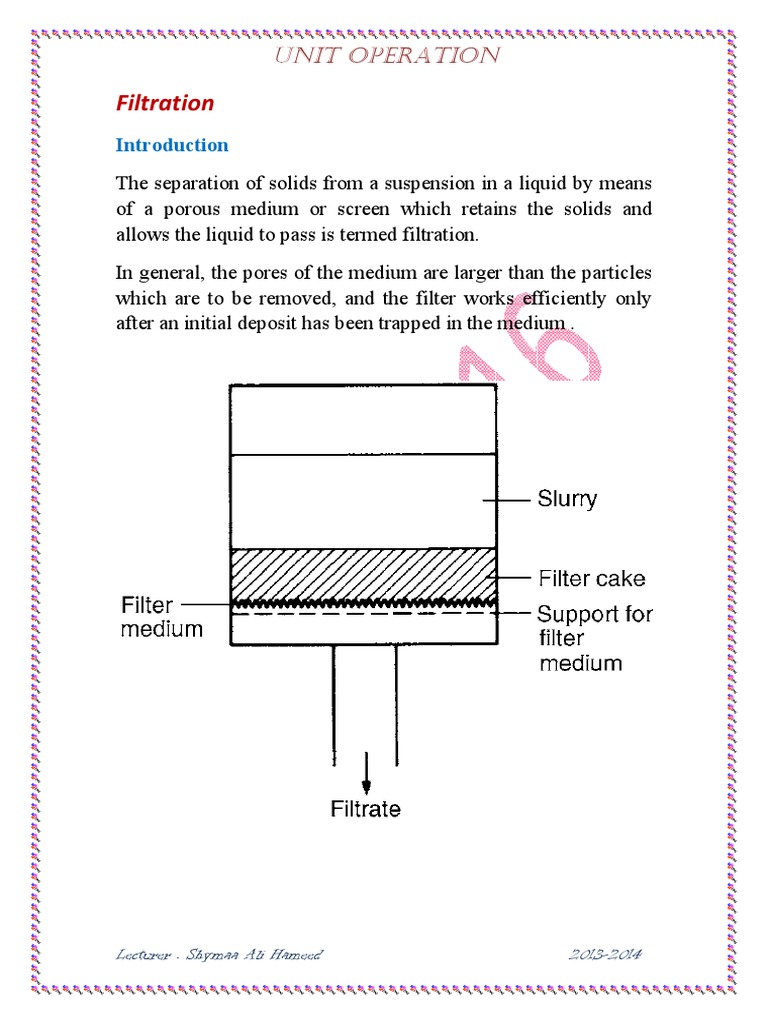 Lec 16 | PDF | Filtration | Chemical Engineering