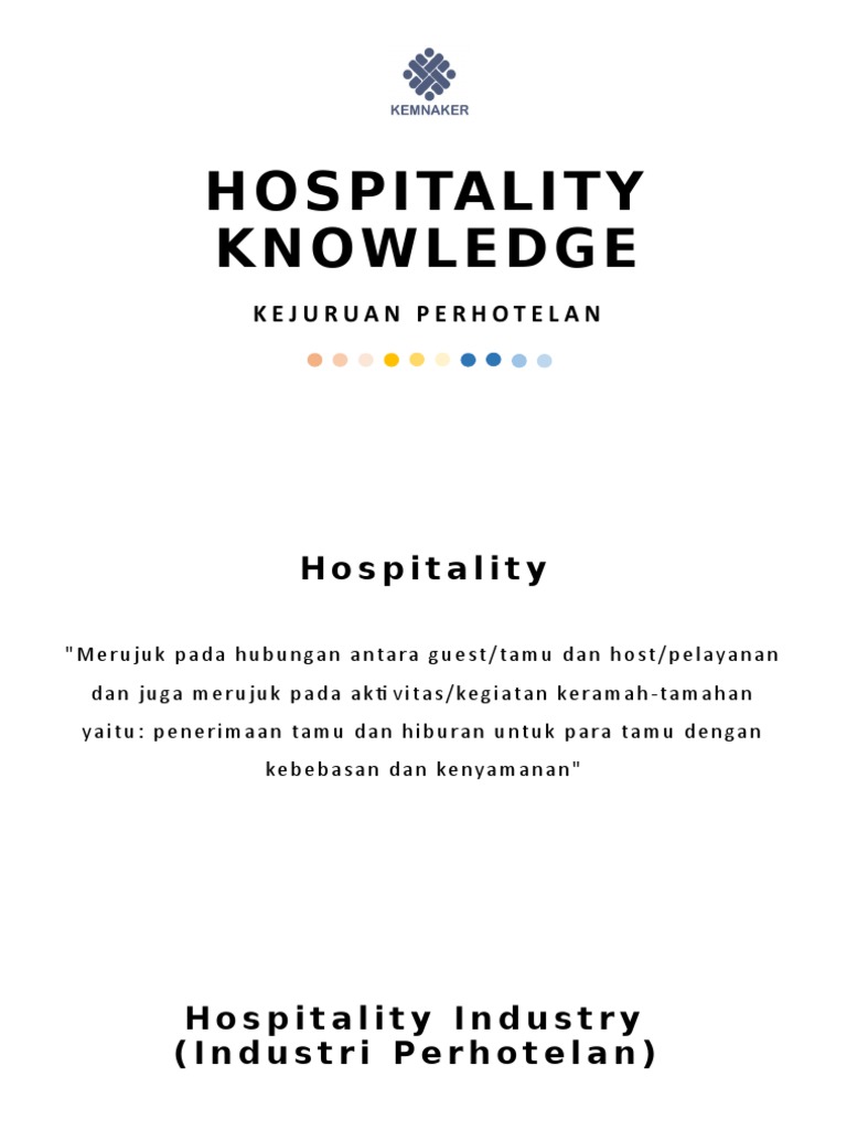 Hospitality Knowledge | PDF