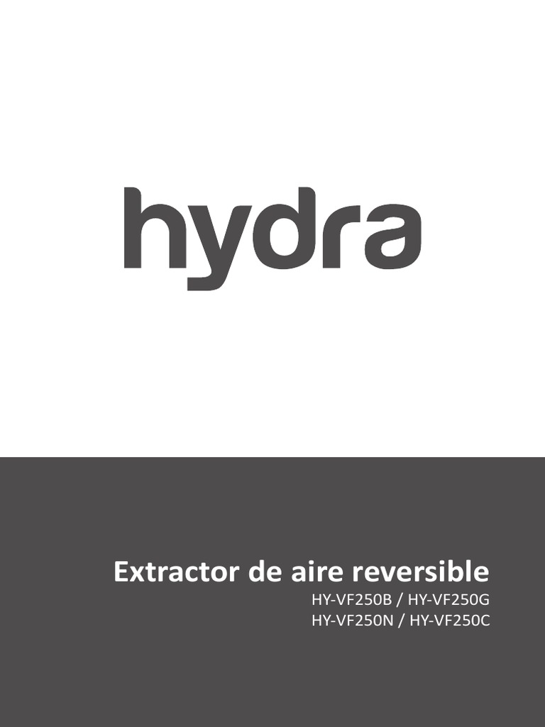 Manual Extractor HYDRA-HY-VF250 | PDF | Naturaleza